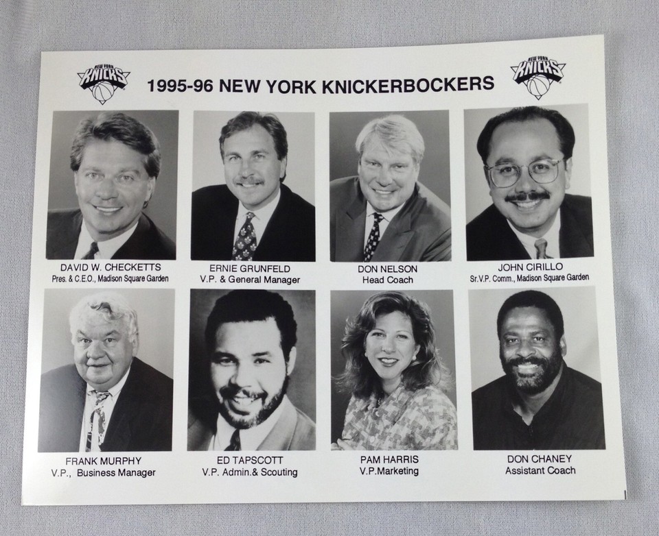 NBA 1995-96 New York Knicks Individual Player & Coaches 8x10 Photo (4 ...