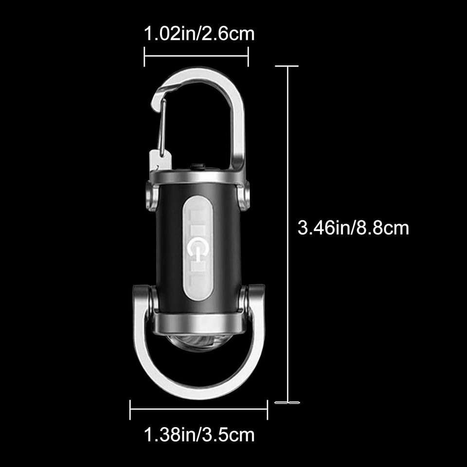 Super Bright LED Mini Flashlight USB Rechargeable Pocket Keychain Torch ...