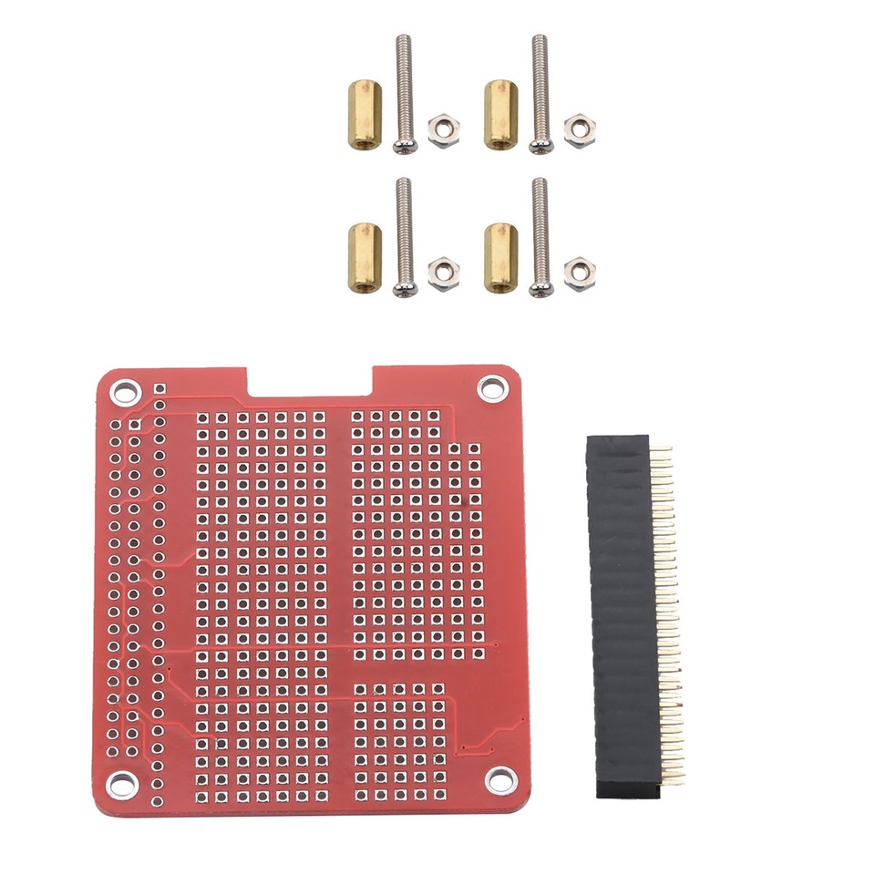 40-Pin GPIO Extension Board DIY Proto HAT Shield For Raspberry Pi 3B/3B ...