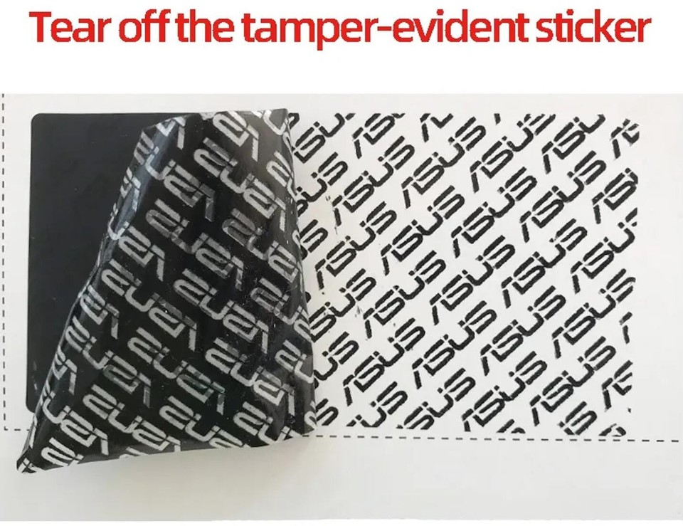 100x Tear off the tamper-evident Sticker, New ASUS Label Laptop Packing ...