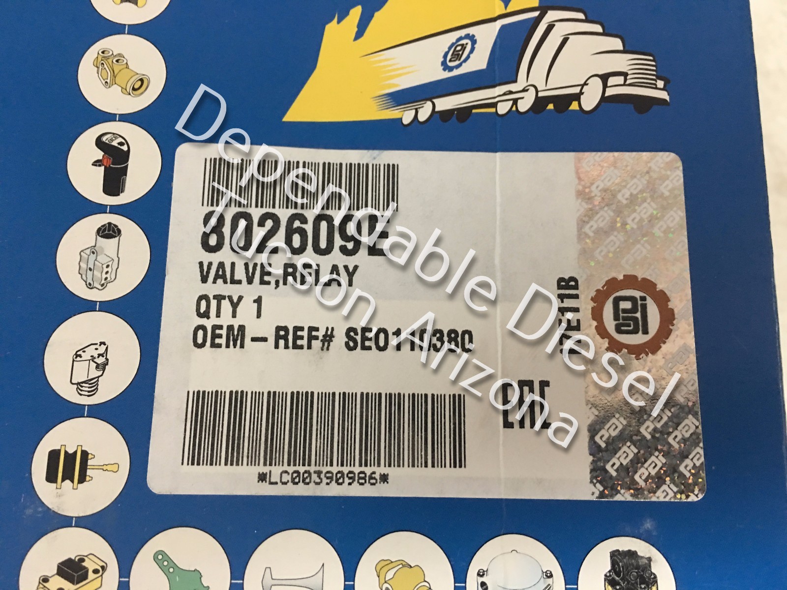 Semi Truck 4-port Service Relay Valve Excel Brand P/N 802609E Ref ...
