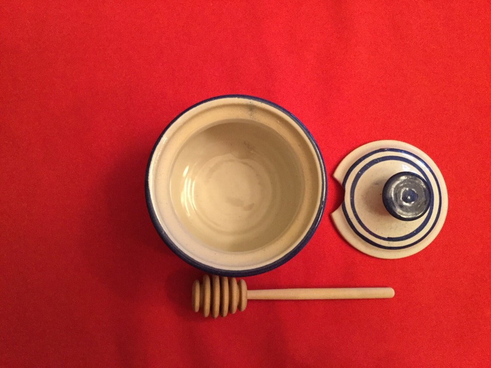 Salado Village Potter Texas Bluebonnet flower Honey Pot With Stick ...
