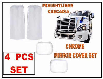 Freightliner Cascadia Chrome Mirror Covers (4 PCS Set) of Chrome Mirror ...