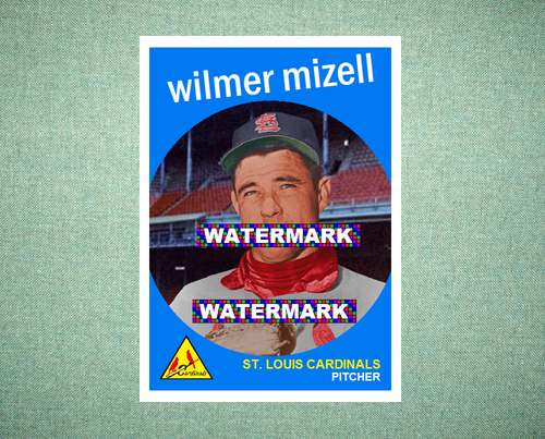 Wilmer Mizell St Louis Cardinals 1959 Style Custom Baseball Art Card | eBay