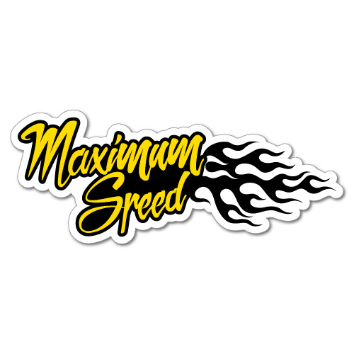 Maximum Speed Motorcycle Motorbike Car JDM Sticker Decal Car Automotive ...