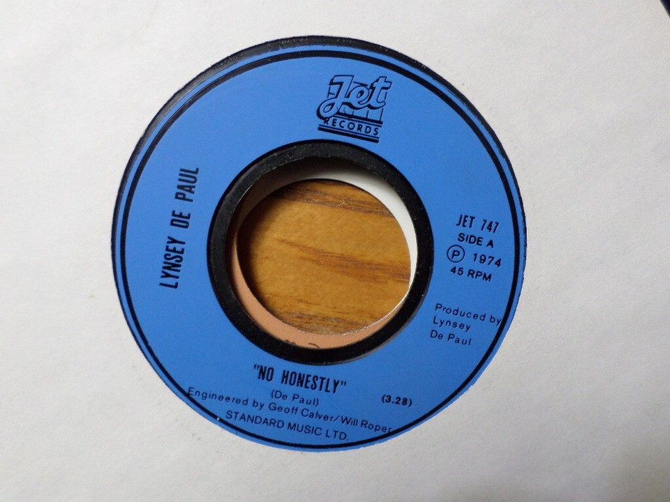 UK JET 7" 45 RECORD/LYNSEY DE PAUL/CENTRAL PARK ARREST/NO HONESTLY/ EX ...