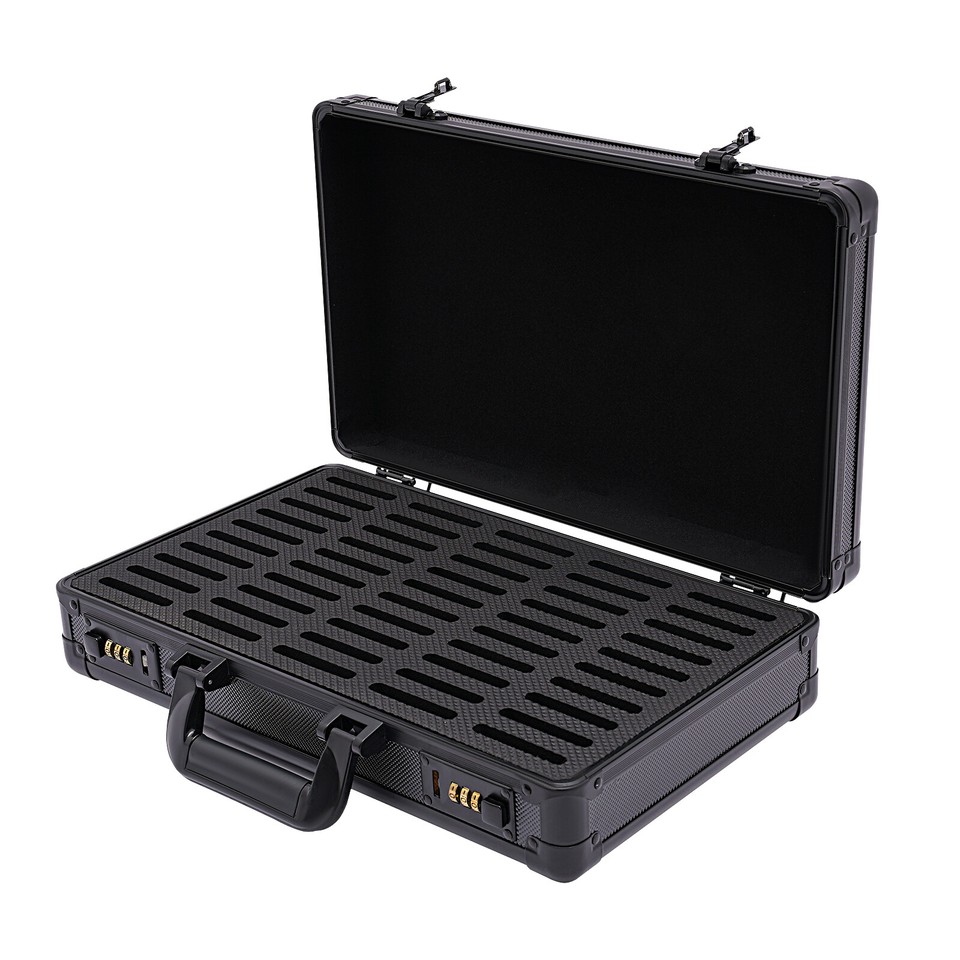 Aluminum Frame Storage Box Case Compartments For 50 Coin Slabs Coins ...