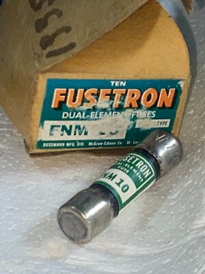 10pcs New Bussman Fusetron FNM 10 Fuses 10 Amp 250 VAC 5AG | eBay