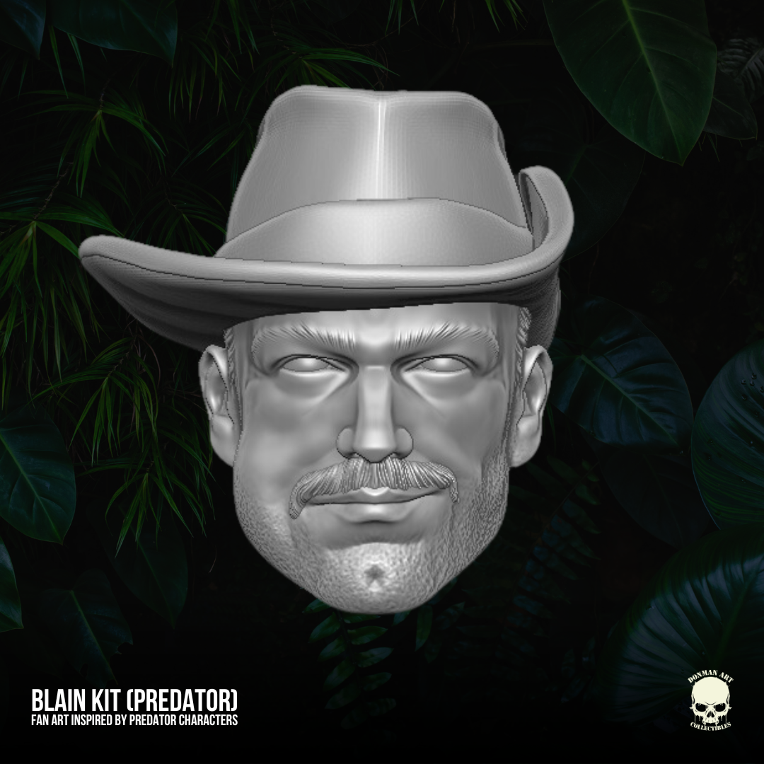 Blain Cooper v2 Jesse Ventura custom head for Predator action figures ...