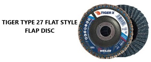 4-1/2 x 60 TIGER BC TYPE 27 FLAT STYLE FLAP DISC ITEM NO. 6550804(FT ...