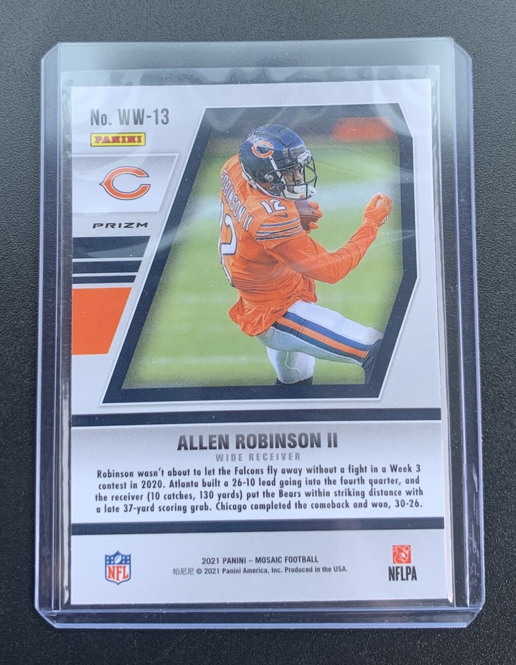 Allen Robinson II 2021 Panini Mosaic Will to Win Green Mosaic Prizm #WW ...
