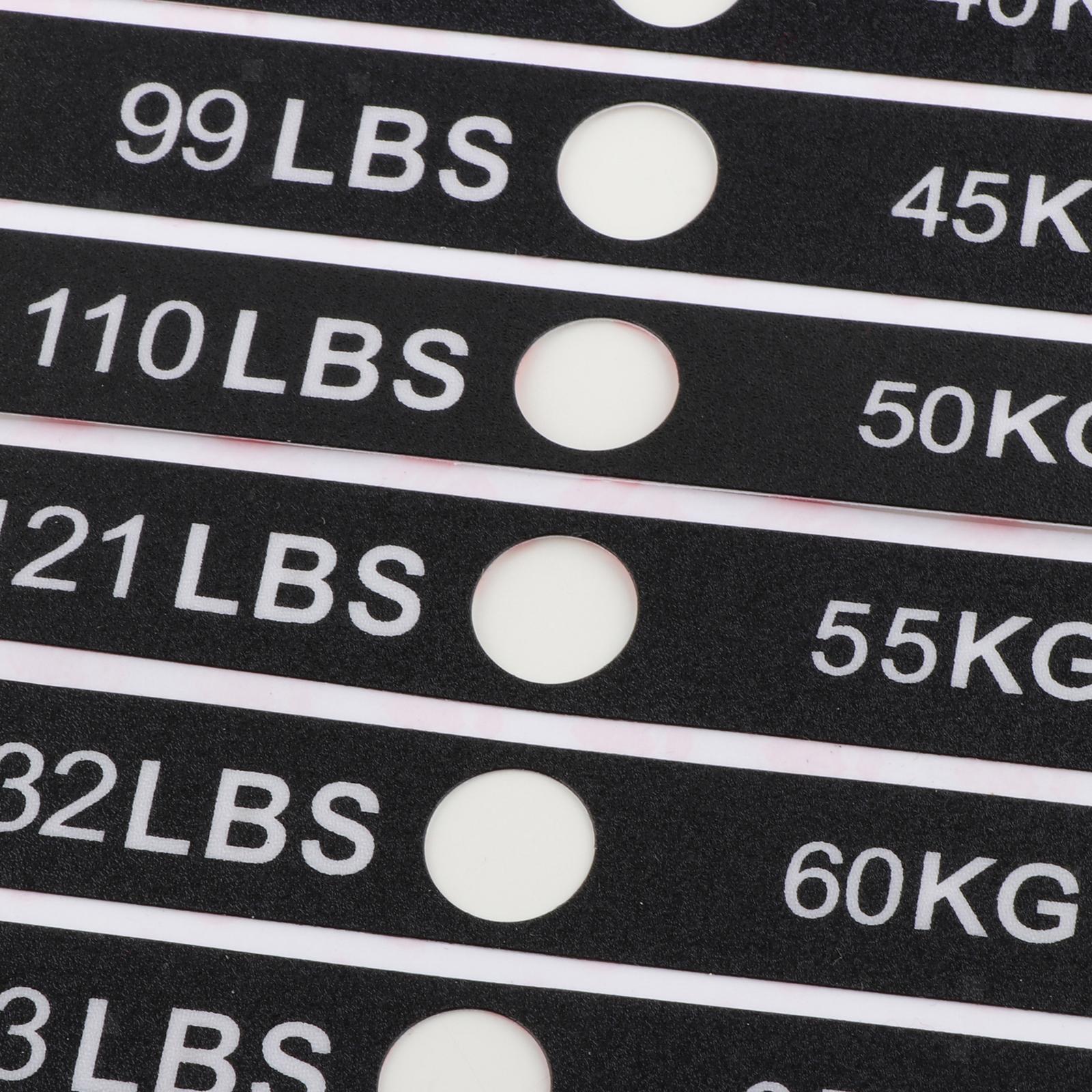 Weight Stickers 5-100kg Decals Weight Stack Labels for Resistance ...