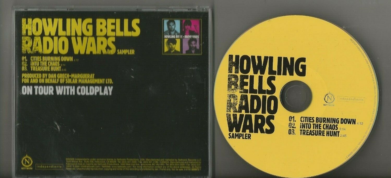 Howling Bells Radio Wars sampler CD EP 3 trx US promo Cities Burning ...