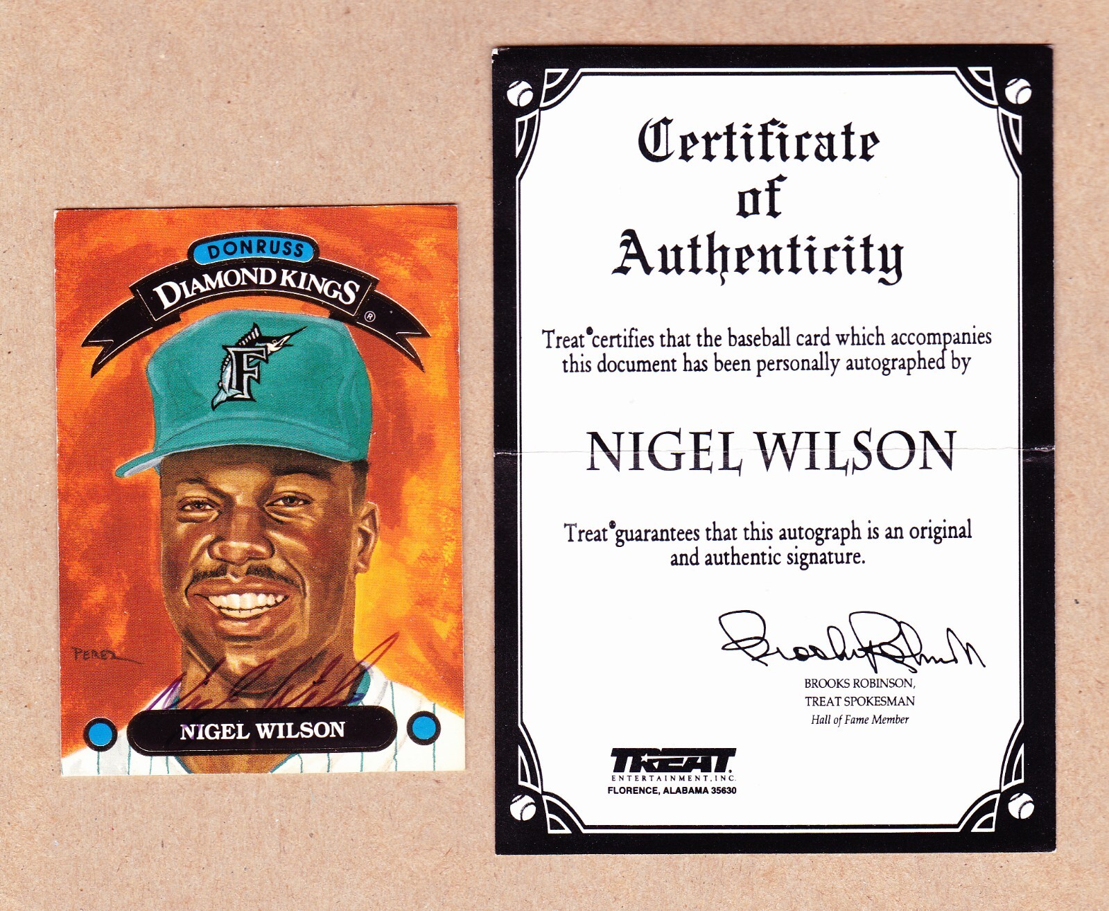 Nigel Wilson signed 1993 Donruss Diamond Kings card #27 New York Mets ...