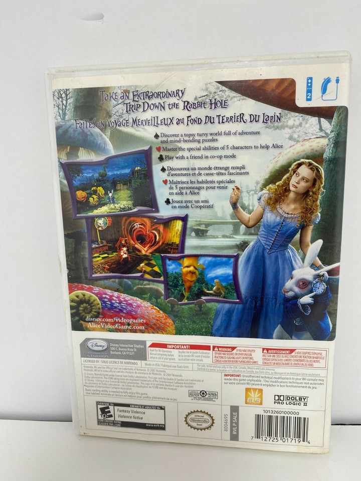 Alice in Wonderland (Nintendo Wii, 2010) complete game 712725017194 | eBay