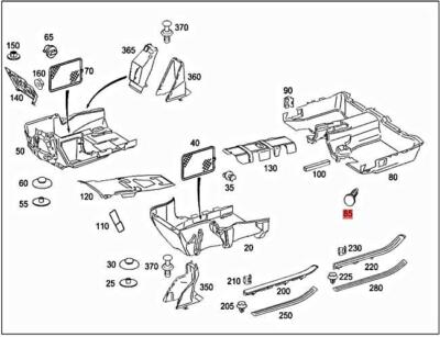 Genuine MERCEDES X222 V251 A217 C215 C216 C217 C218 C238 Grommet ...