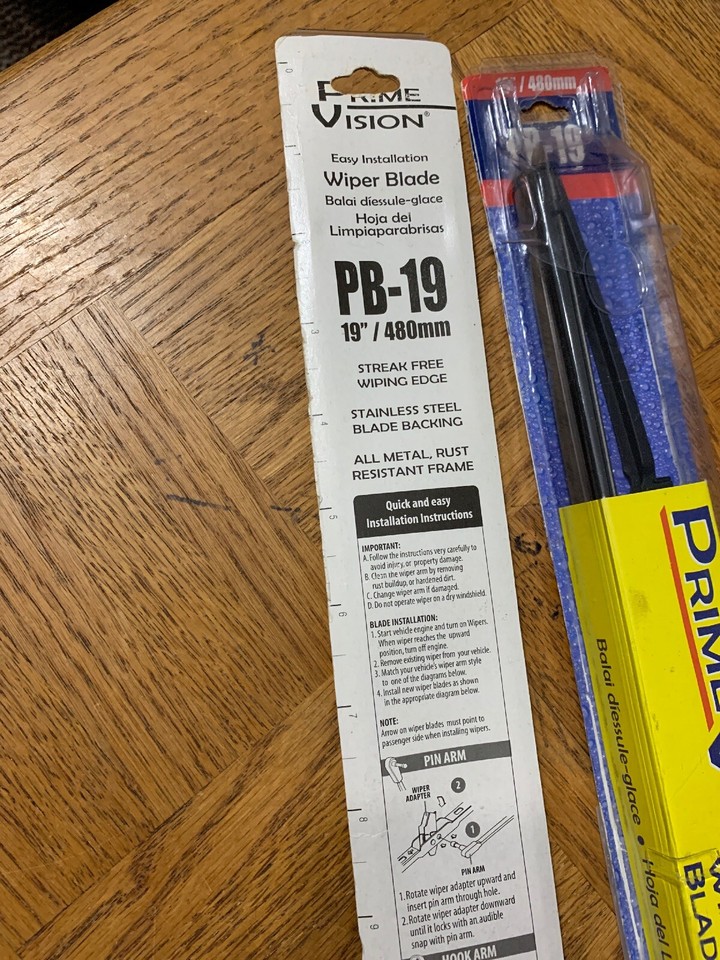 Prime Vision Wiper Blade PB-19 Set Of 2 | eBay Australia