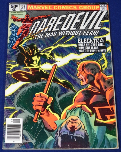DAREDEVIL 168 1ST APPEARANCE, ORIGIN OF ELEKTRA Jan 1981 (1980) MARVEL ...