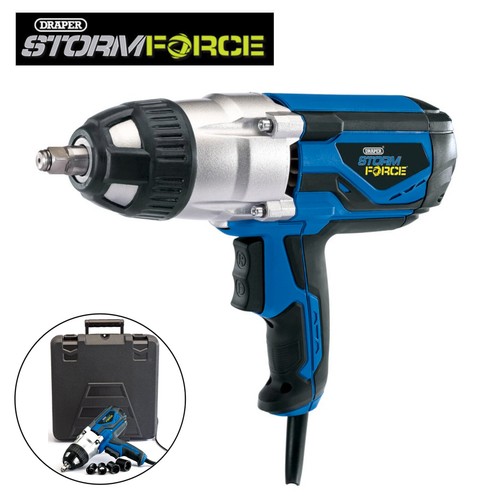 Draper Storm Force Mains 240V 1000W 1/2" Drive Impact Wrench Nut Gun ...