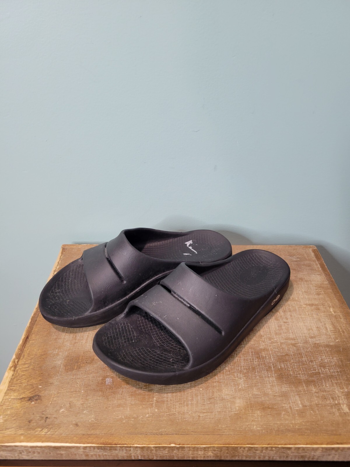 Oofos Recovery Black Foam Rubber Slides Unisex Men's … - Gem