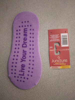 Purple socks / shoe liners with Purple silicone grippers on the bottom ...
