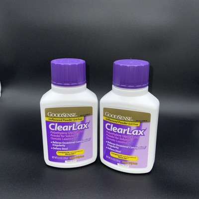 2-GoodSense Clearlax Polyethylene Glycol Laxative Powder Unflavored 8 ...