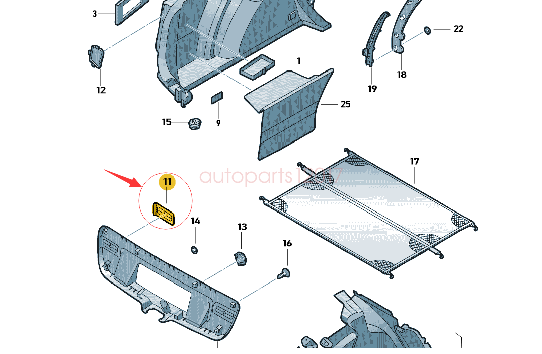 Genuine Trunk Tailight Inspection Access Cover Left Forjetta 11-18 ...
