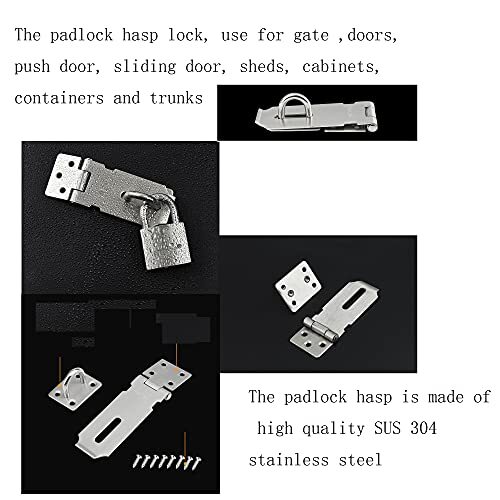Door Lock Tower Buckle Lock Stainless Steel Safety Pacdlock Clasp Hasp ...
