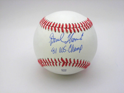 DERREL THOMAS DODGER AUTOGRAPHED BALL INSCRIBED "81 W S CHAMP" COA FREE ...