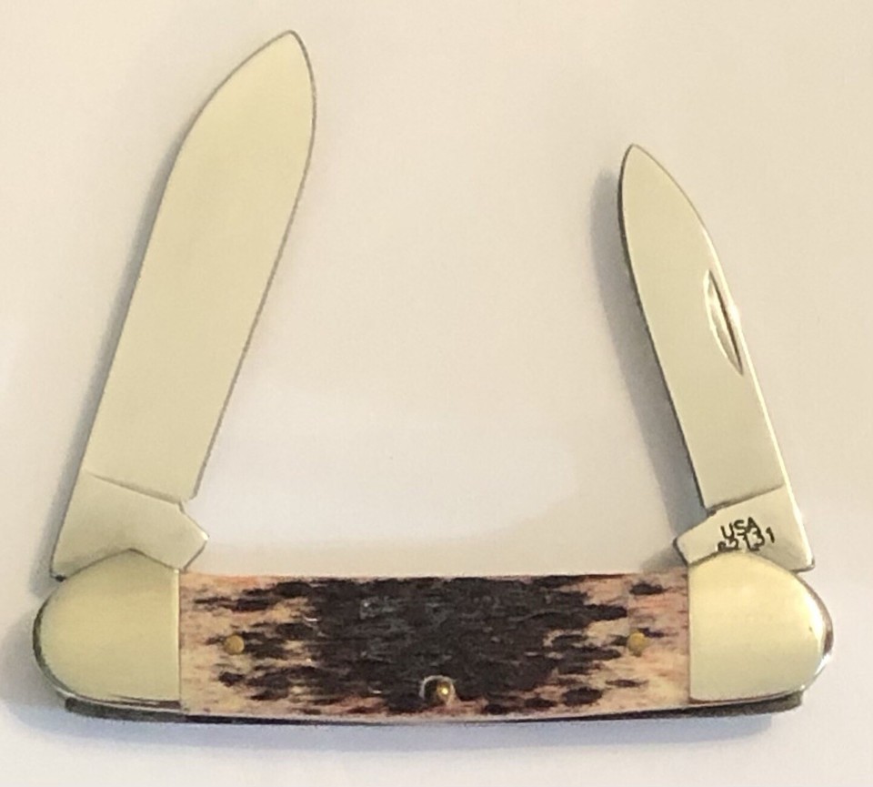 New In Original Box 2001 Case Silver Script Cranberry Bone Canoe | eBay