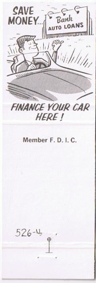 Matchbook Cover First National Bank Iron Mountain Kingsford Michigan ...