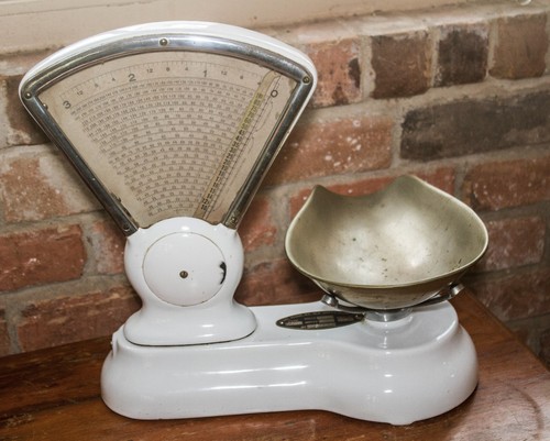 ANTIQUE 3 LB PORCELAIN SCALE "STANDARD COMPUTING SCALE CO. DETROIT ...