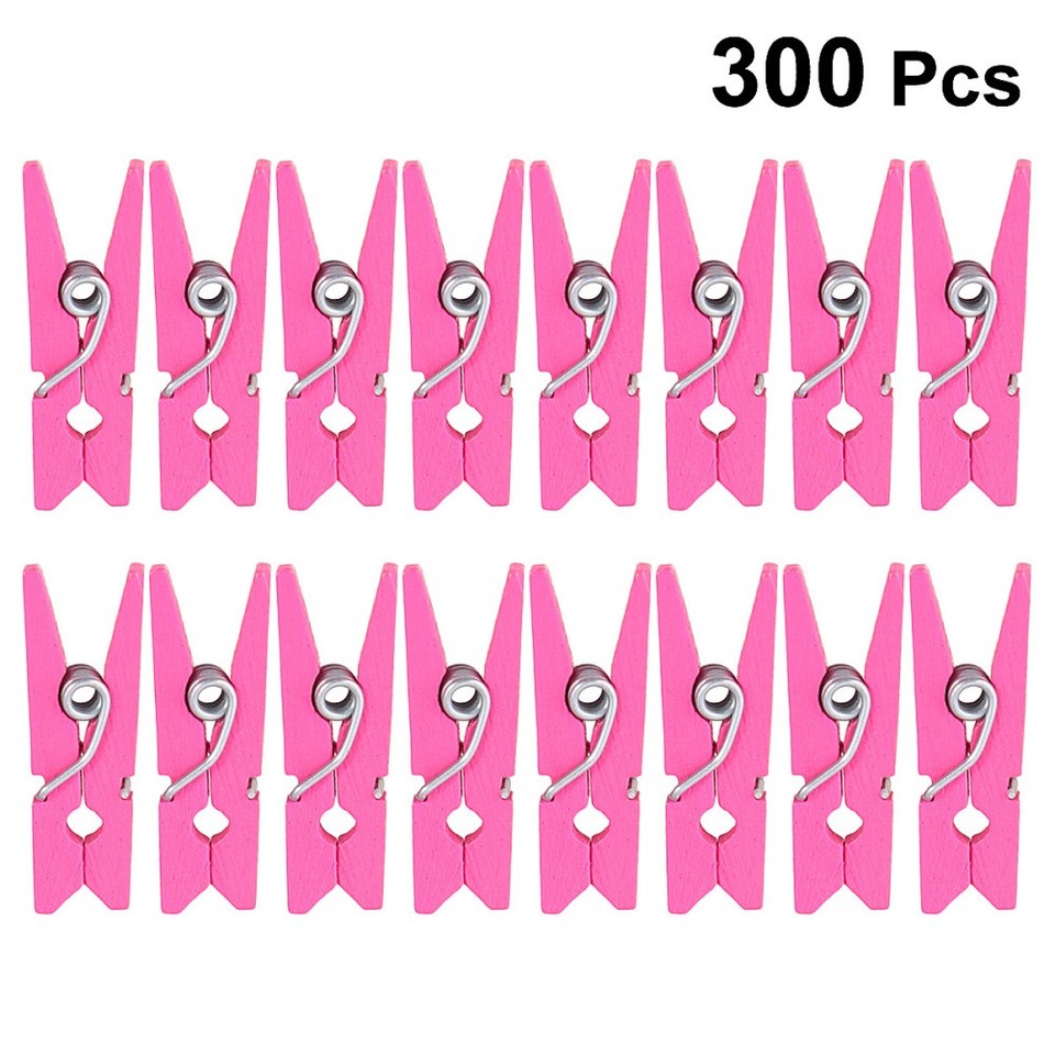 300 PCS Mini Photo Peg Small Pegs for Photos Wooden Utility Clips | eBay UK
