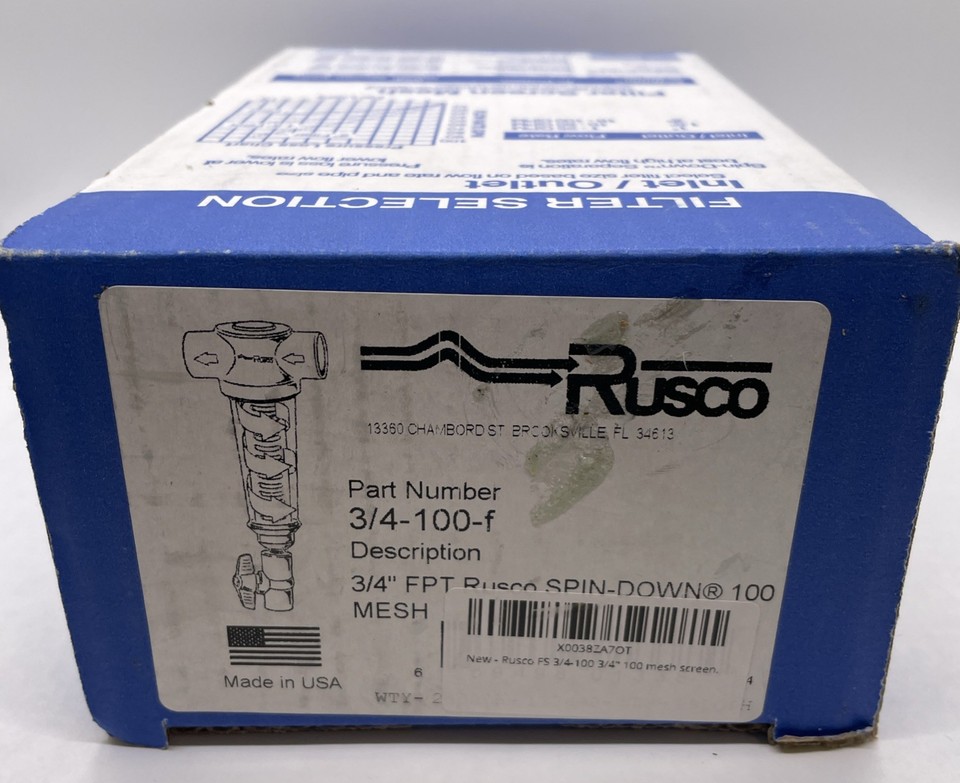 NEW! Rusco 3/4" Spin Down Separator Sand/ Sediment Water Filter 25 Gpm ...