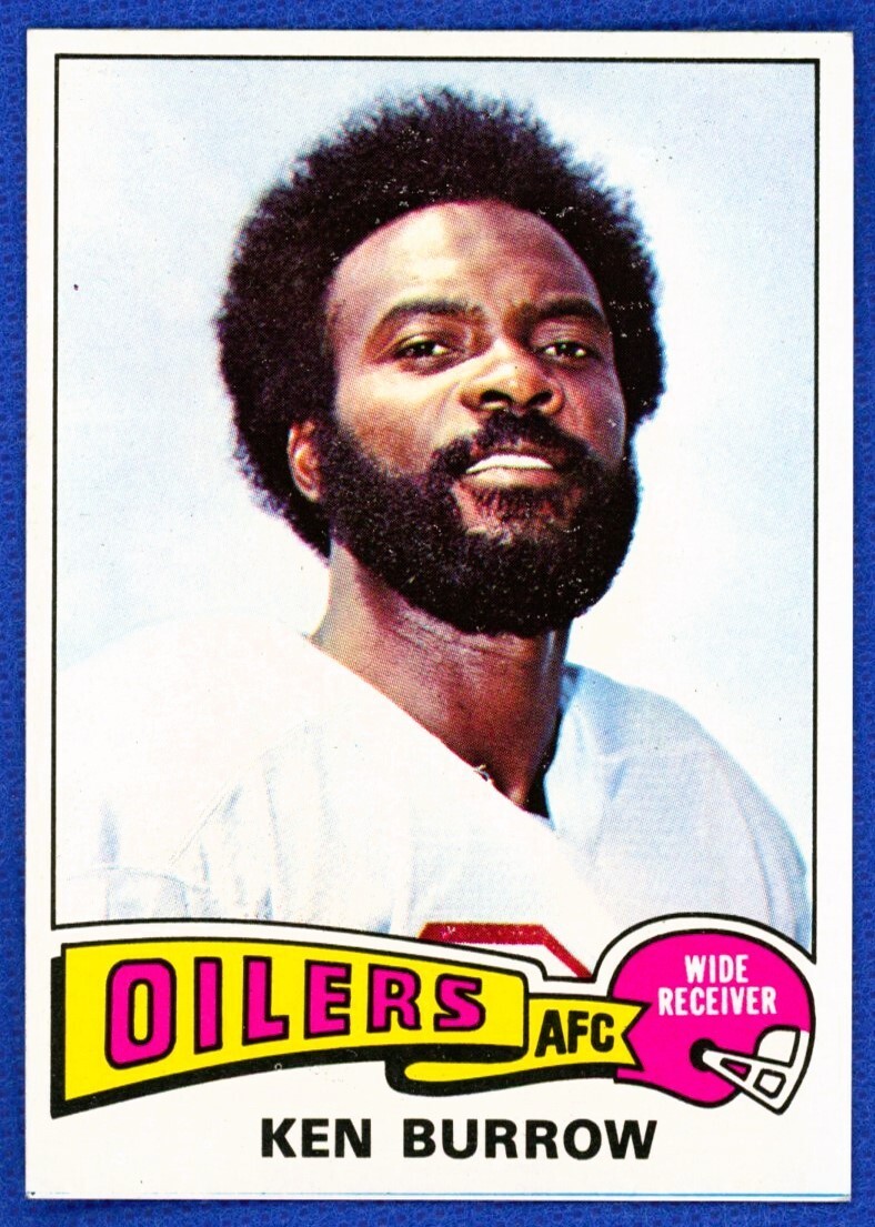 1975 Topps Football # 413 Ken Burrough (Burrough) Houston Oilers | eBay