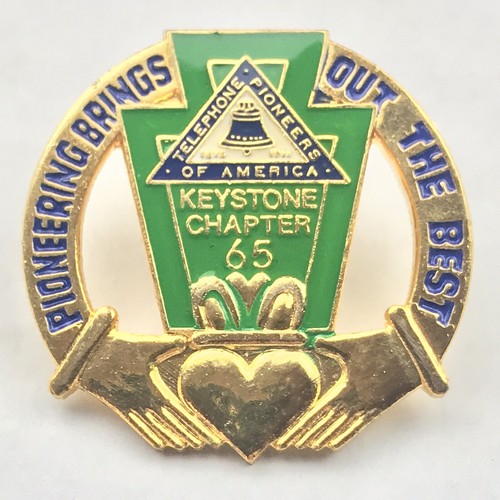Telephone Pioneers of America Chapter 65 Keystone Vintage Gold Tone ...