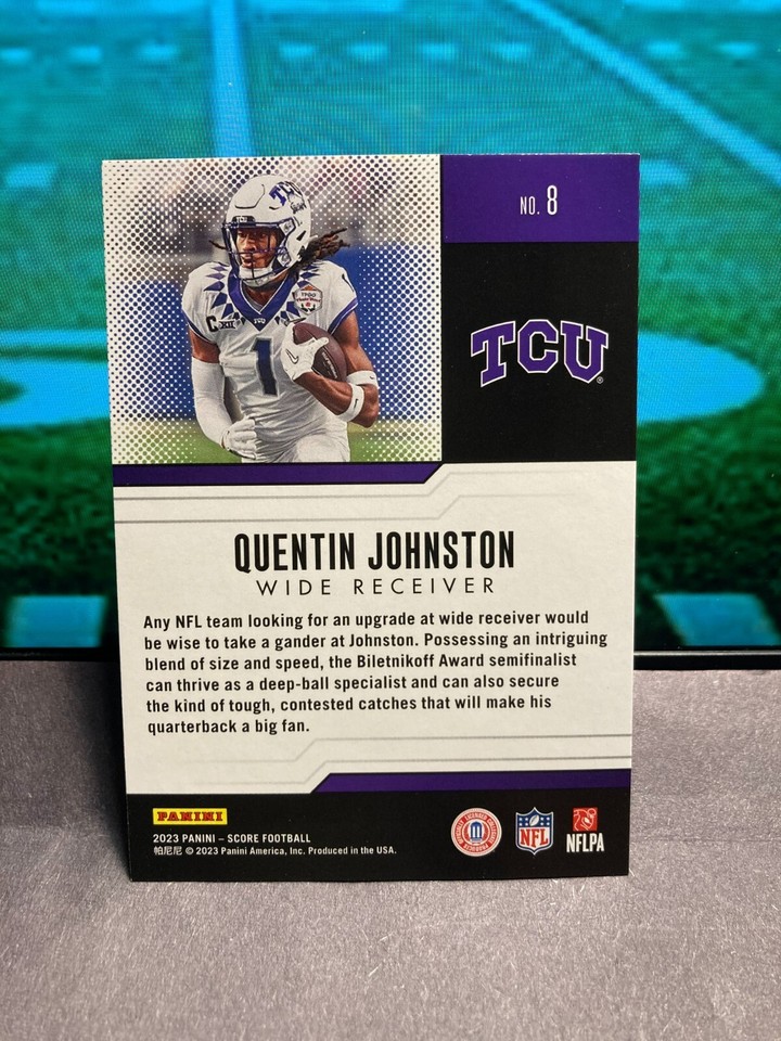 2023 Panini Score #8 Quentin Johnston Football Card Protential TCU | eBay