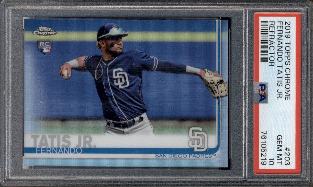 2019 Topps Chrome Refractor #203 Fernando Tatis Jr RC Rookie PSA 10 | eBay