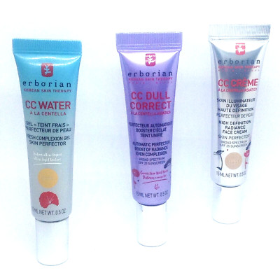 ERBORIAN CC CREME- CC WATER - CC DULL - CC CORRECT 3 x 15 ml "voir ...