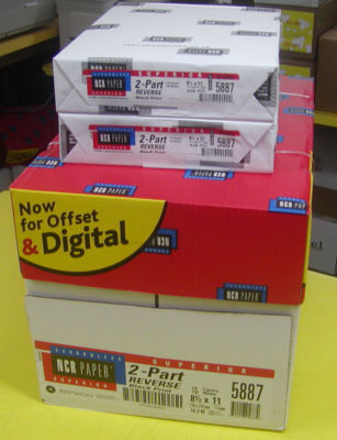 NCR Paper Brand 2-part (White and Yellow) Carbonless Paper - 1,000 ...