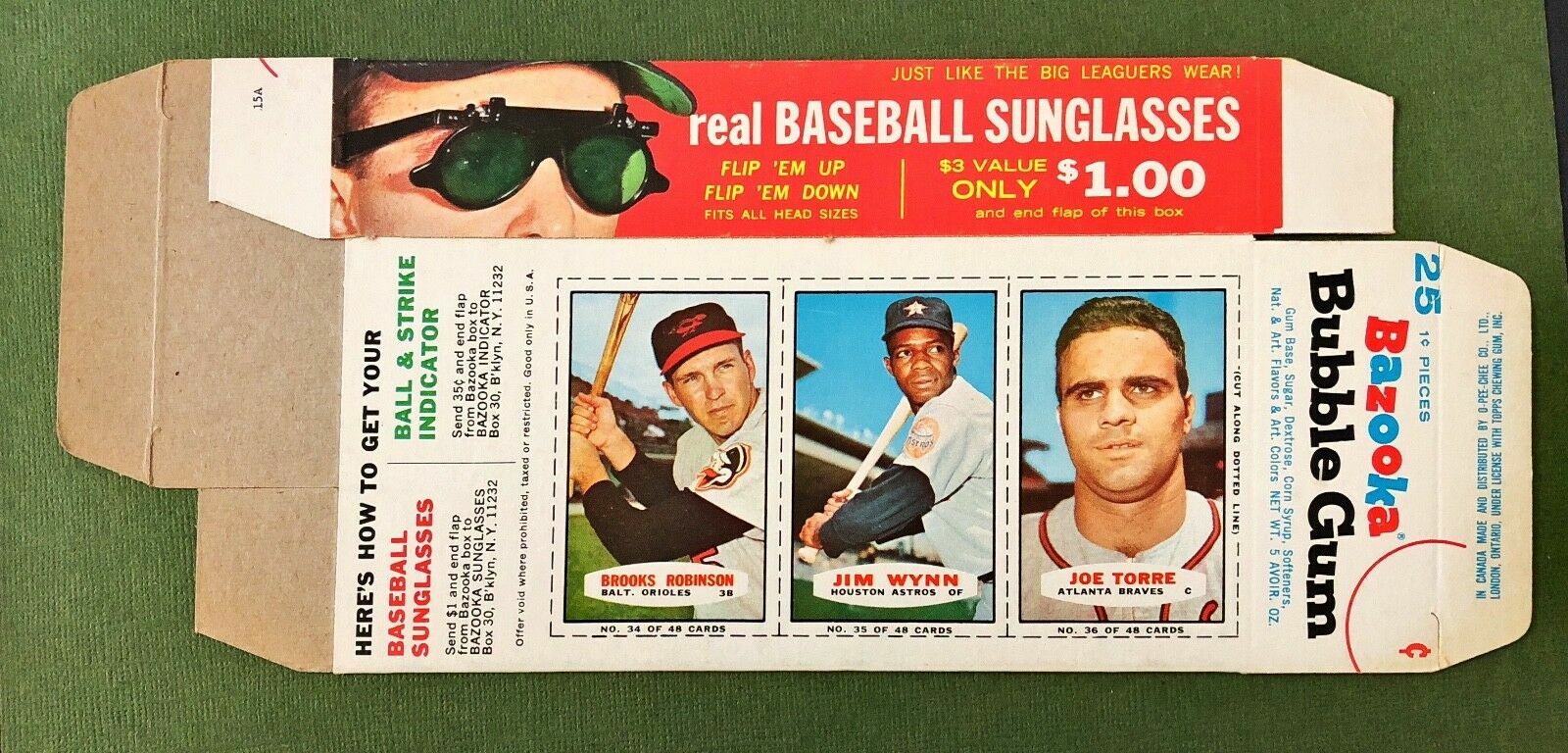 1966 BAZOOKA COMPLETE BOX WTH BROOKS ROBINSON, JIM WYNN, JOE TORRE | eBay