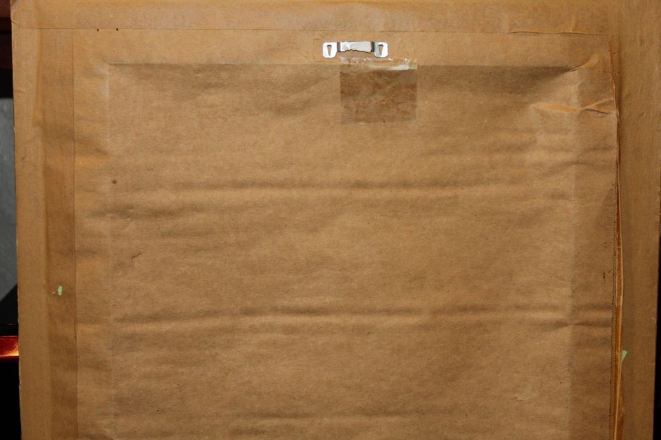 Oil Painting George Botich Pyramid of Books Artwork Golden Framed 17x21 ...