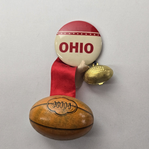 Ohio State Buckeyes Vintage Tin Melon Football Pinback Button 1930s-40s ...