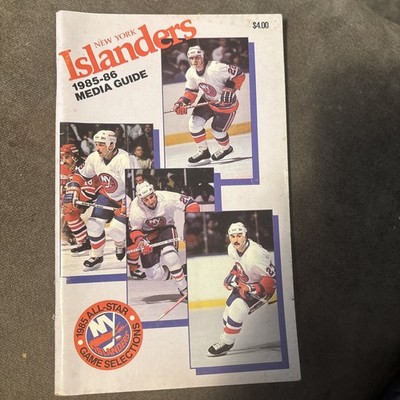 1985-86 NEW YORK ISLANDERS MEDIA GUIDE Yearbook MIKE BOSSY 1986 BRYAN ...