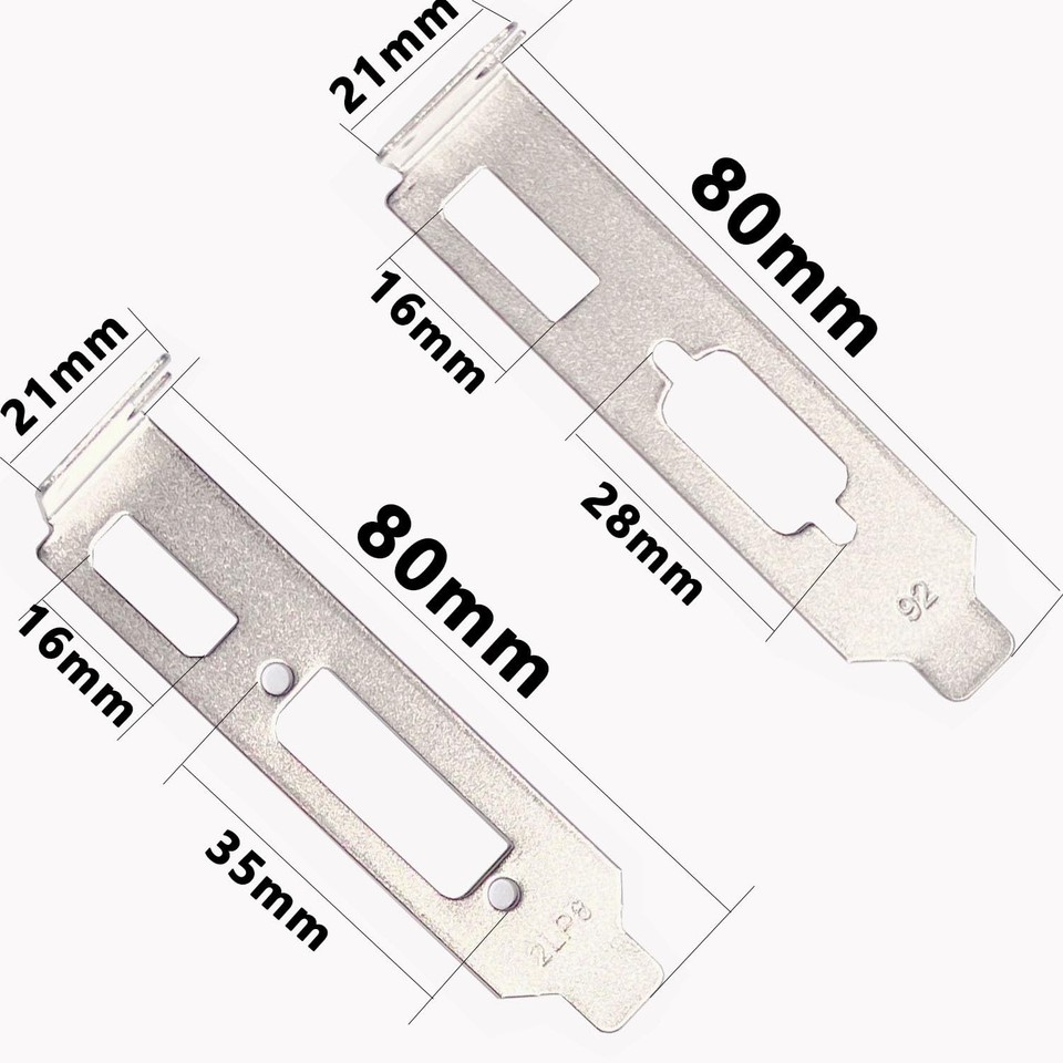 ECKDZMY Low Profile/Half Height Bracket for DP/HDMI + VGA and HDMI+ DVI ...