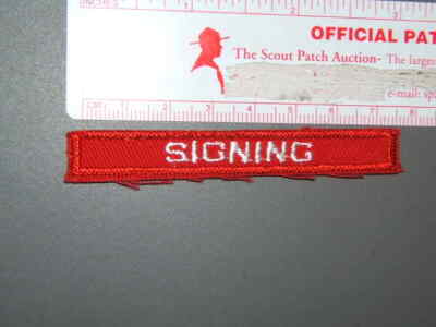 Boy Scout Interpreter strip Signing 9474P | eBay