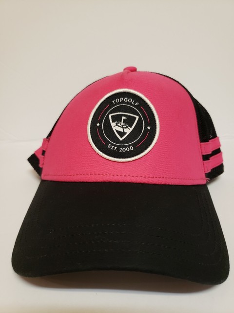Top Golf Callaway Black Pink Snapback Baseball Cap Hat TOPGOLF Est ...