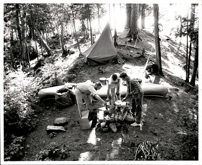 GA213 1958 Original Photo CAMP MENOGYN TENT WEST BEARSKIN LAKE ...
