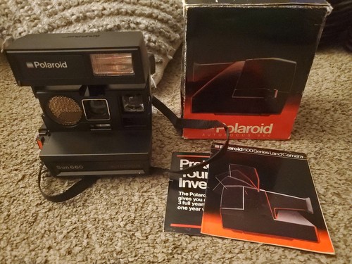 Vintage POLAROID Sun 660 AutoFocus Camera w Strap Untested | eBay