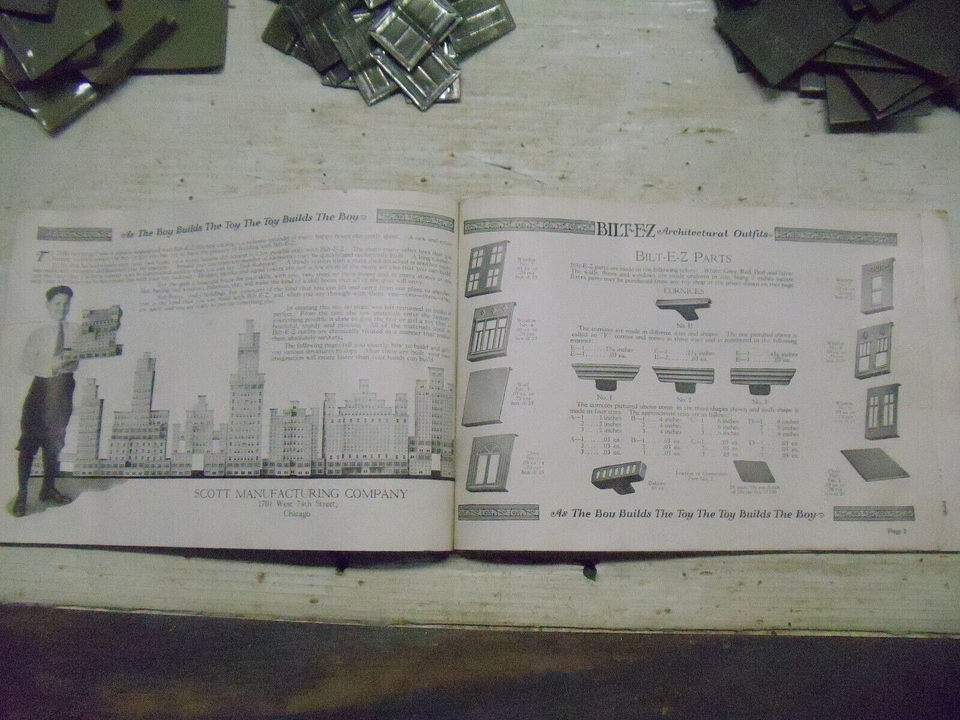 Original 1924 Vintage Antique BILT-EZ The Boy Builder Kit Scott Mfg ...